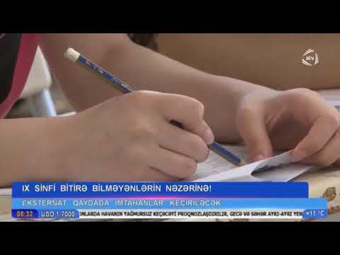 Eksternat qaydasında imtahanlar keçiriləcək