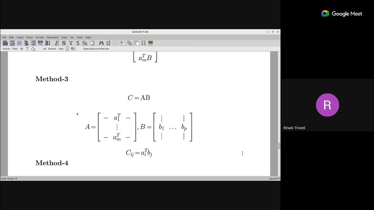 MLT Lecture-1: Linear Algebra Review - YouTube
