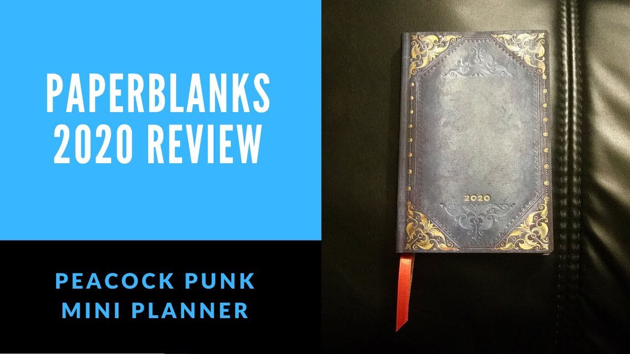 Review of PaperBlanks 2020 Mini Peacock Punk Planner - YouTube
