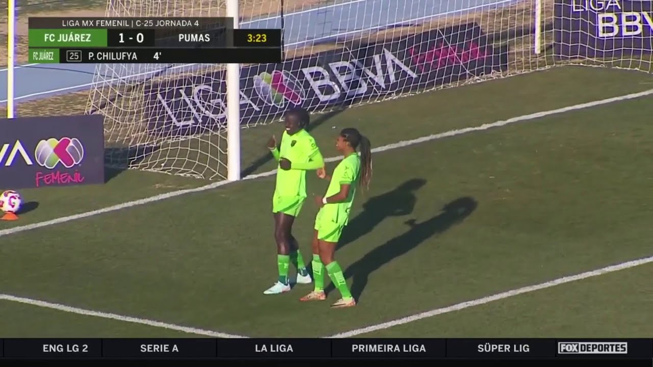 😎 GOLAZO Prisca Chilufya | FC Juárez 1-0 Pumas | Fecha 4, Clausura 2025 ...