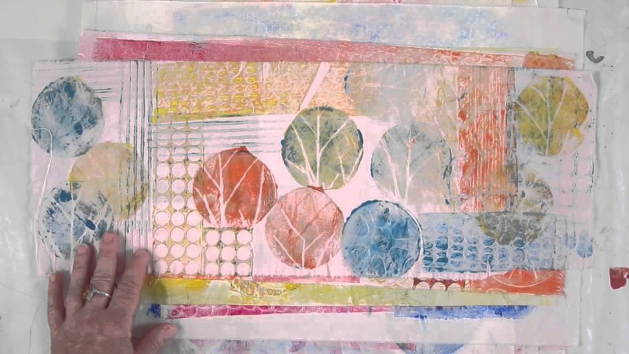 Make Monotypes on Fabric - YouTube