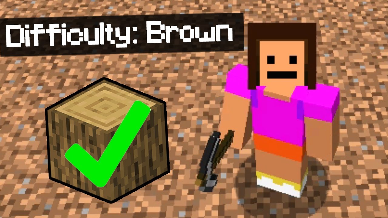 Minecraft, But You Can Only Touch Brown - YouTube