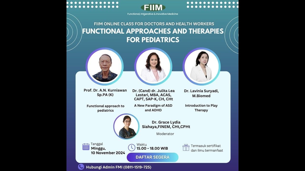 FUNCTIONAL APPROACHES AND THERAPIES FOR PEDIATRICS [ FIIM Webinar Class ...