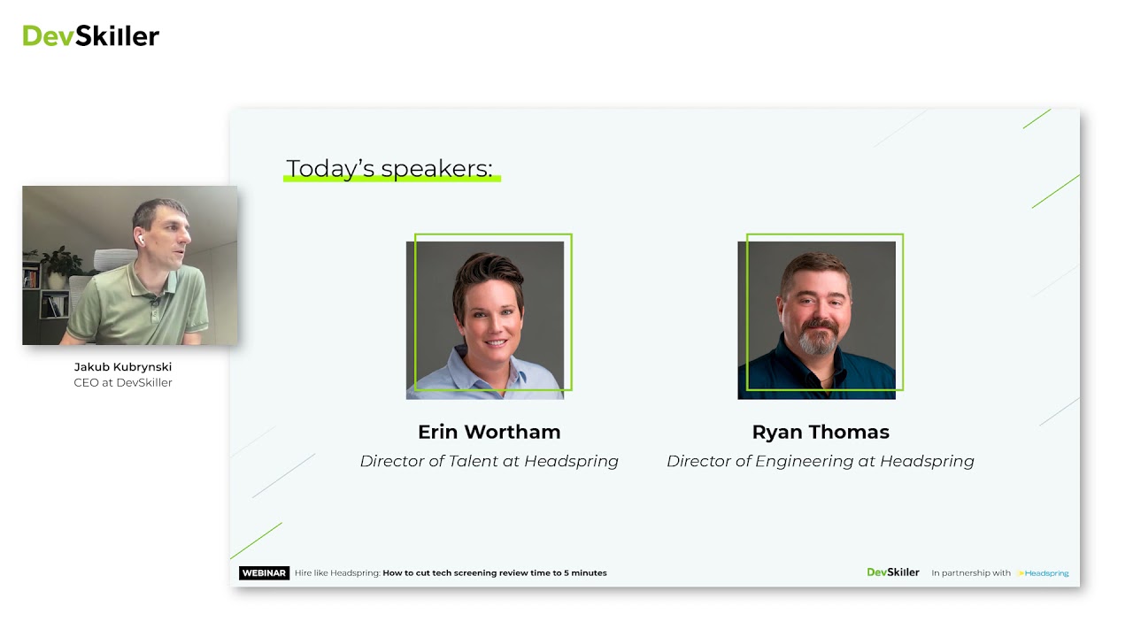 DevSkiller x Headspring webinar - YouTube