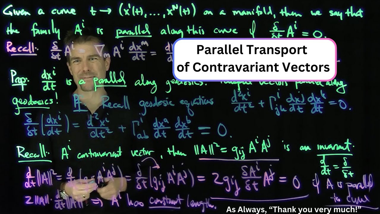 Parallel Transport of a Contravariant Vector - YouTube