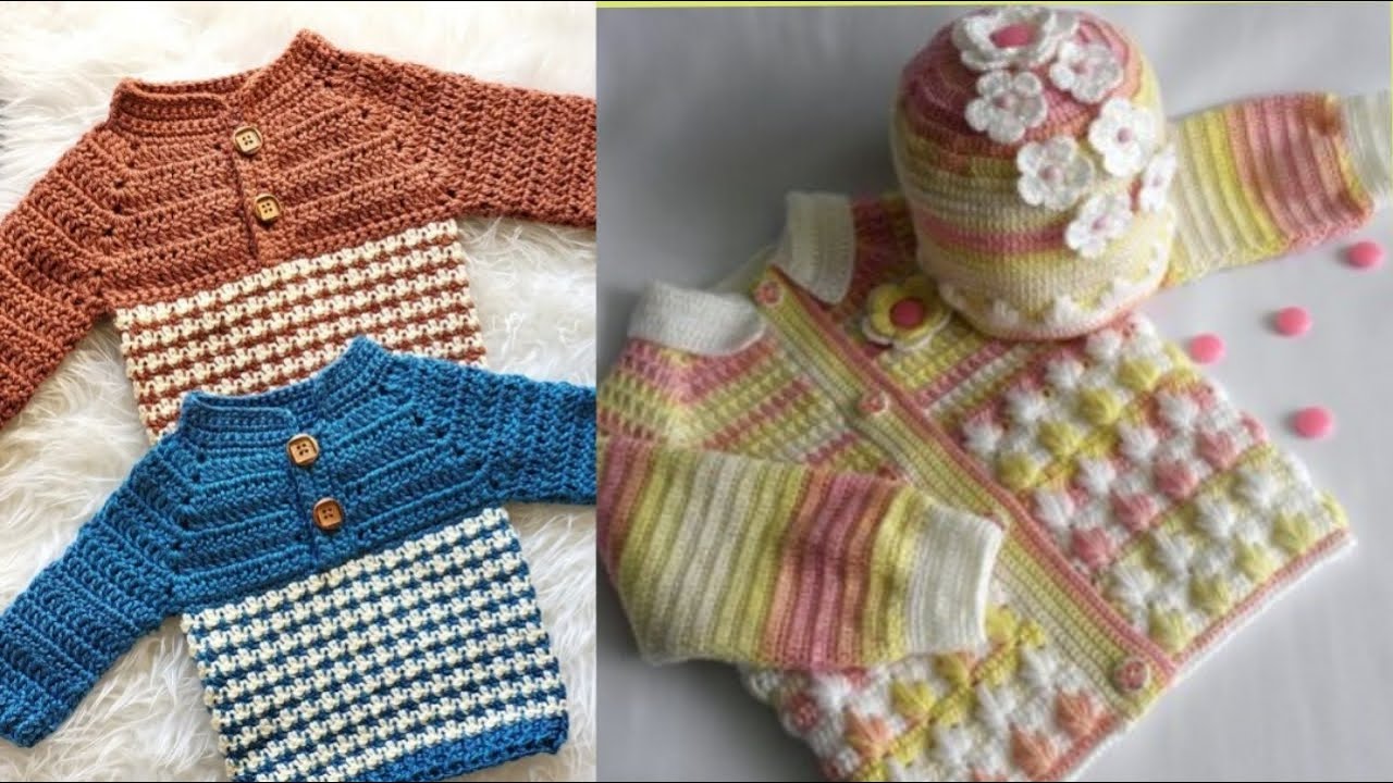 Baby sets design 🤯 || different design of crochet baby sers - YouTube