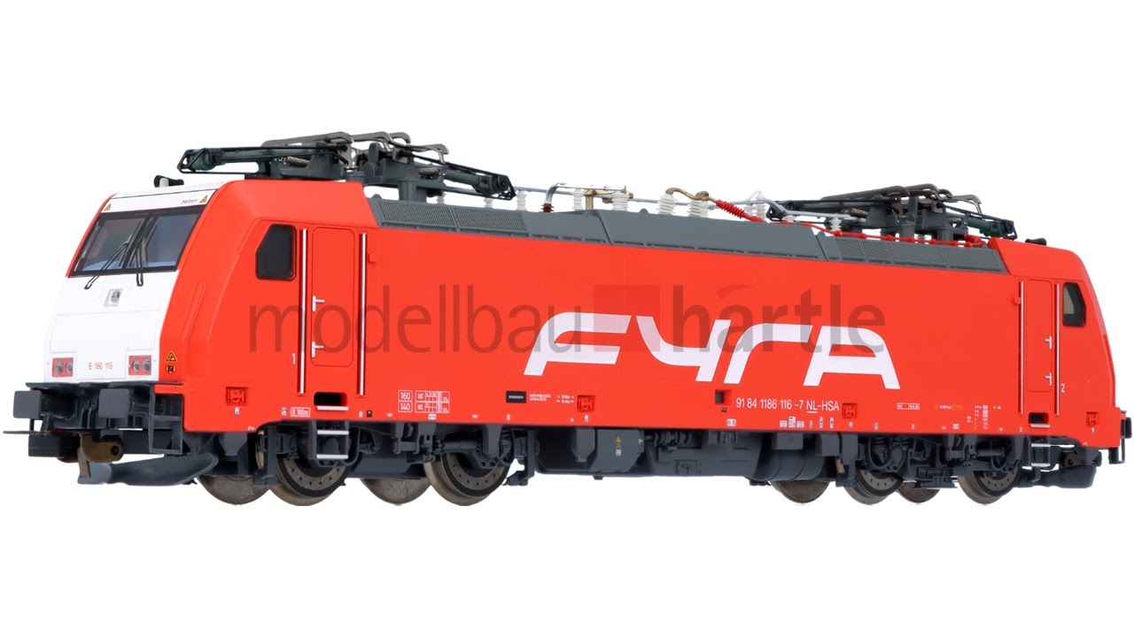 PIKO 21625 E-Lok BR 186 FYRA | DCC Sound | Spur H0 - YouTube
