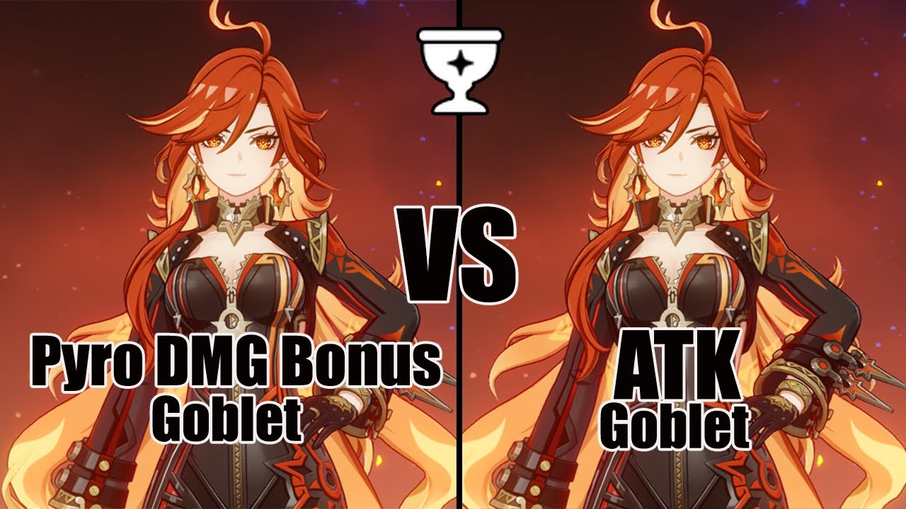 Mavuika Pyro DMG Bonus Goblet vs ATK Goblet - Genshin impact - YouTube