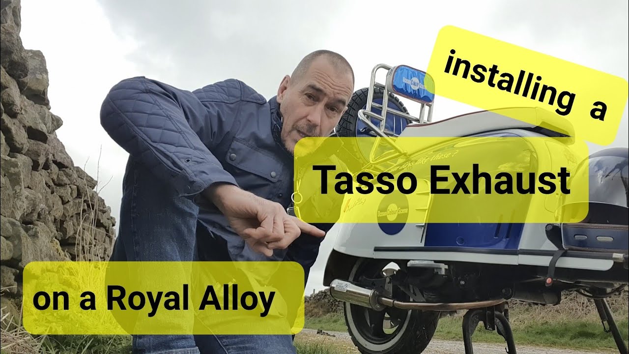 Installing a Tasso Exhaust On A Royal Alloy GT125 - YouTube