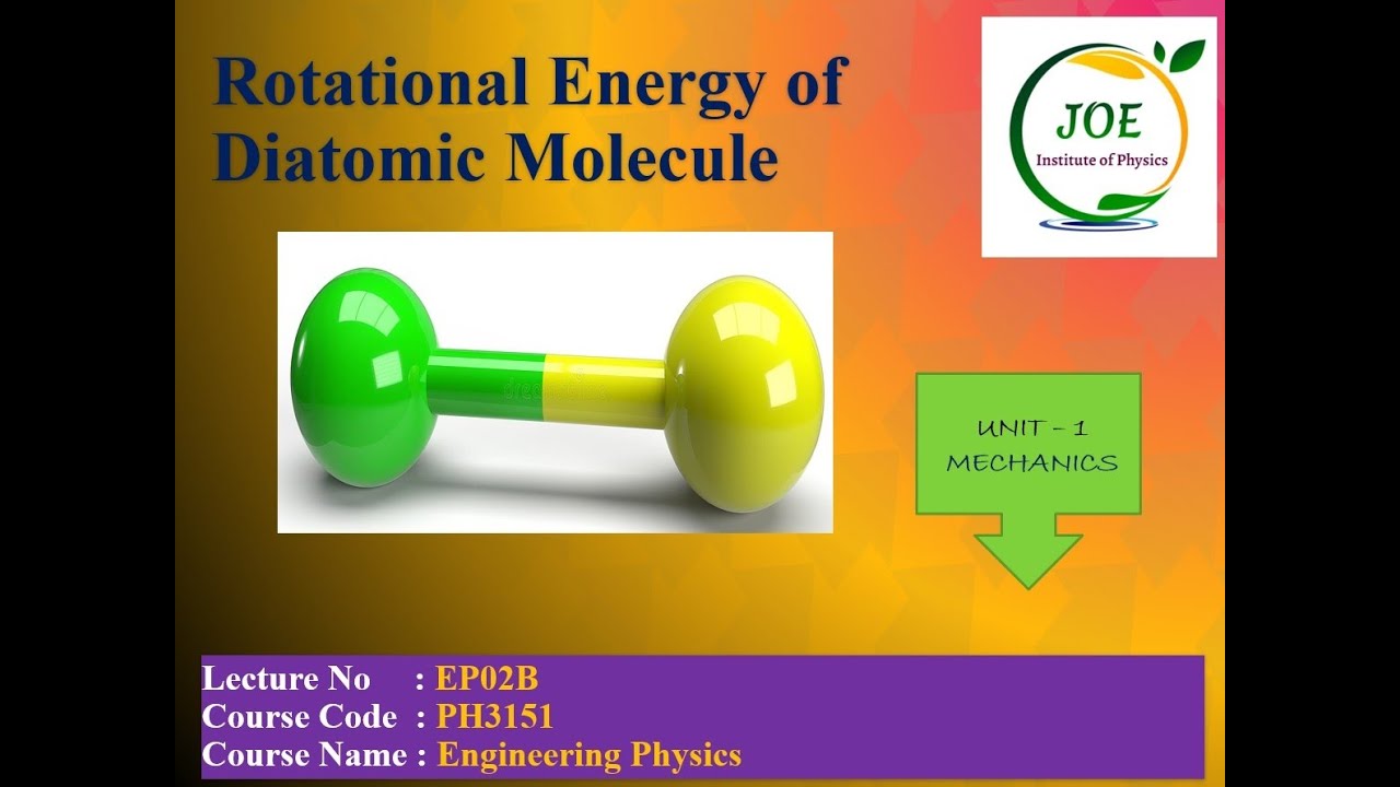 PH3151- ROTATIONAL ENERGY OF A DIATOMIC MOLECULE - YouTube