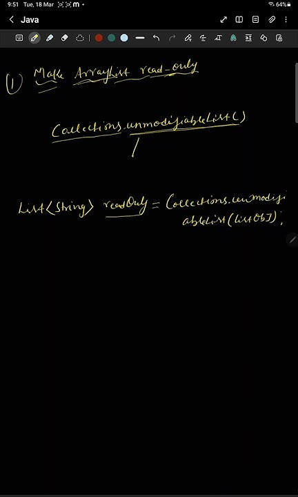 how to create Unmodifiable List in Java #java #javaprogramming #javainterviewquestions - YouTube