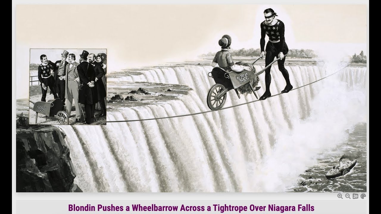 CHARLES BLONDIN'S NIAGARA FALLS CROSSING - YouTube