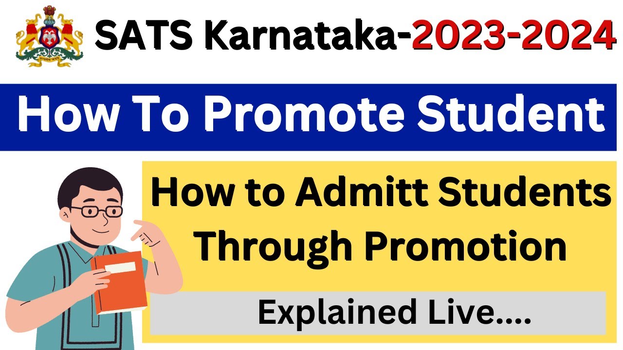 How To Promote Students In SATS Karnataka/Admission Through Promotion ...