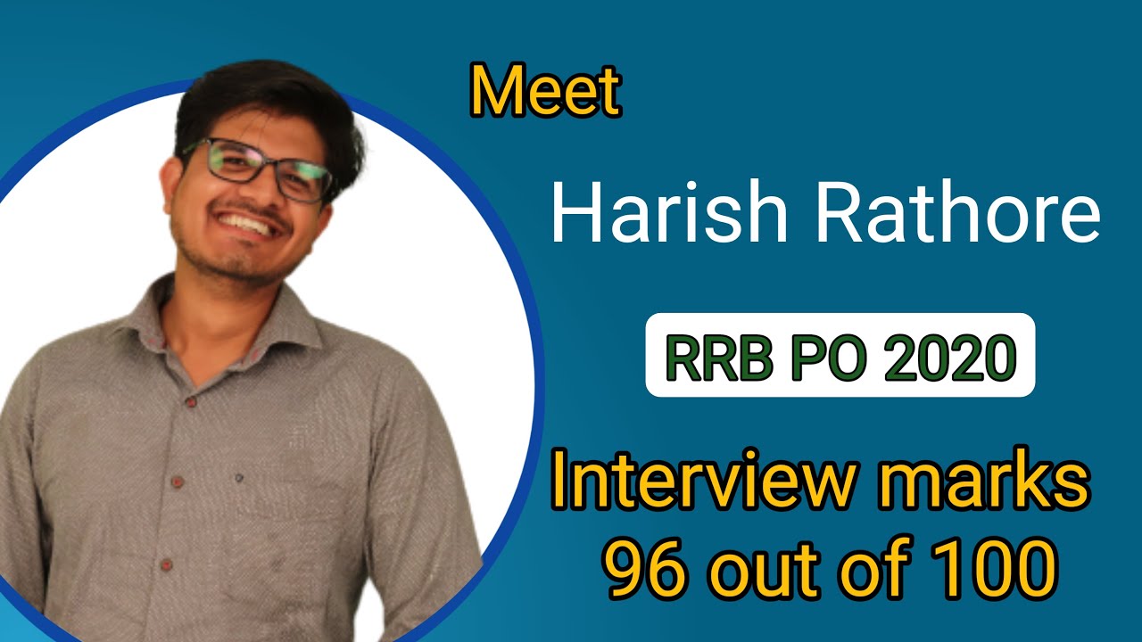 Interview experience of Harish Rathore II RRB PO 2020 II Interview ...