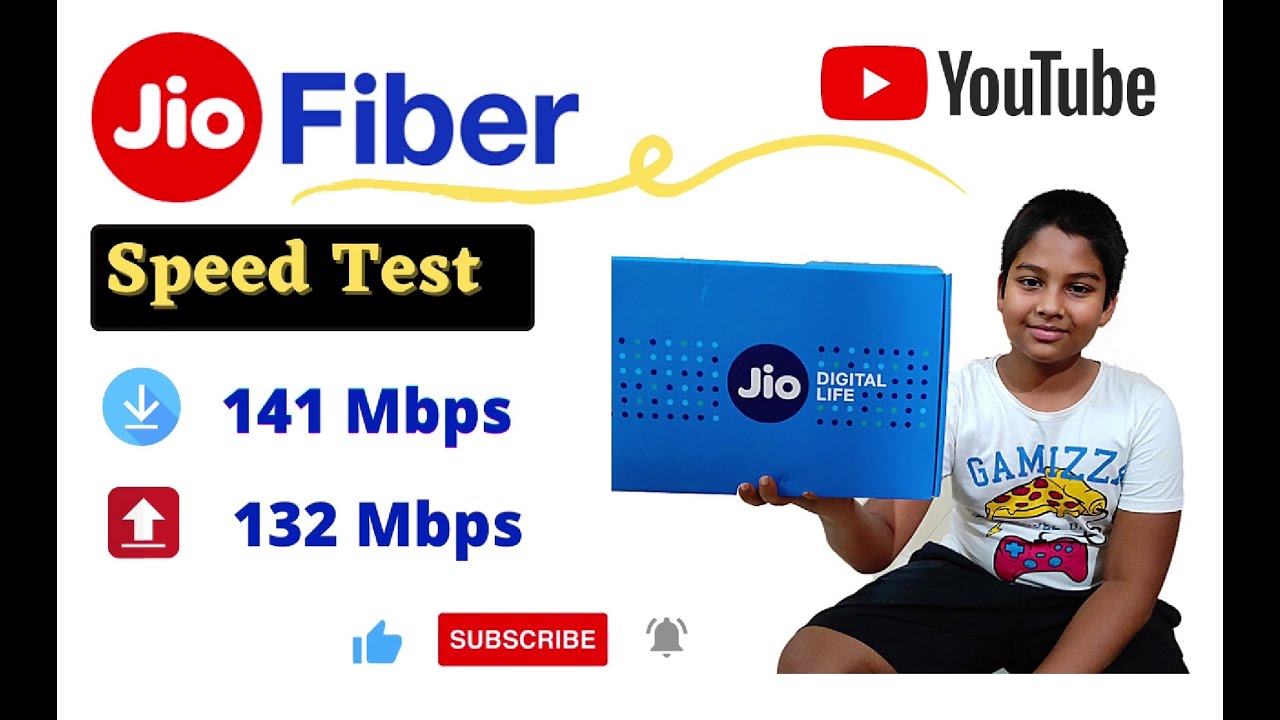 JIO FIBER 150 MBPS SPEED TEST - YouTube