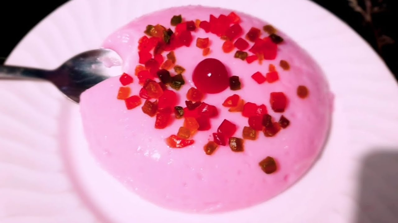 Strawberry Custard Pudding | Creamy Dancing Pudding | Soft & Delicious ...