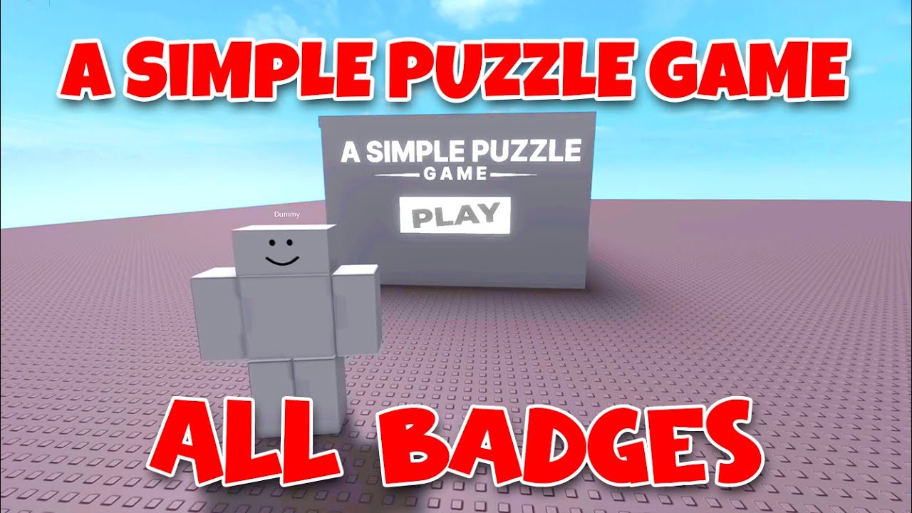 A Simple Puzzle Game - Full Gameplay - All Endings & All Badges [Roblox ...