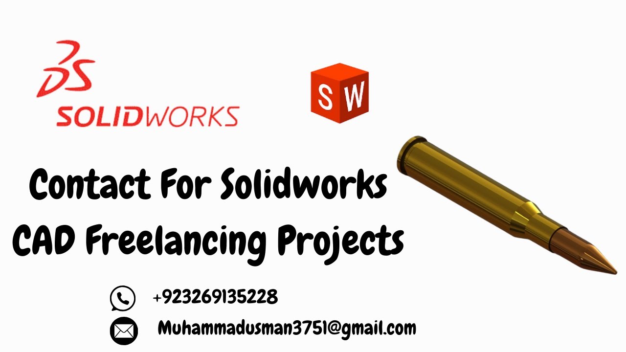 Bullet design with Solidworks |Contact for solidworks CAd Designing ...
