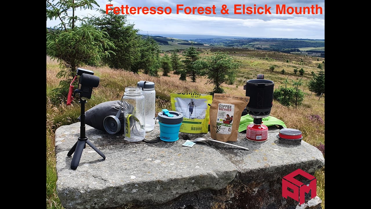 A walk in Fetteresso Forest, stopped on the Elsick Mounth for lunch ...
