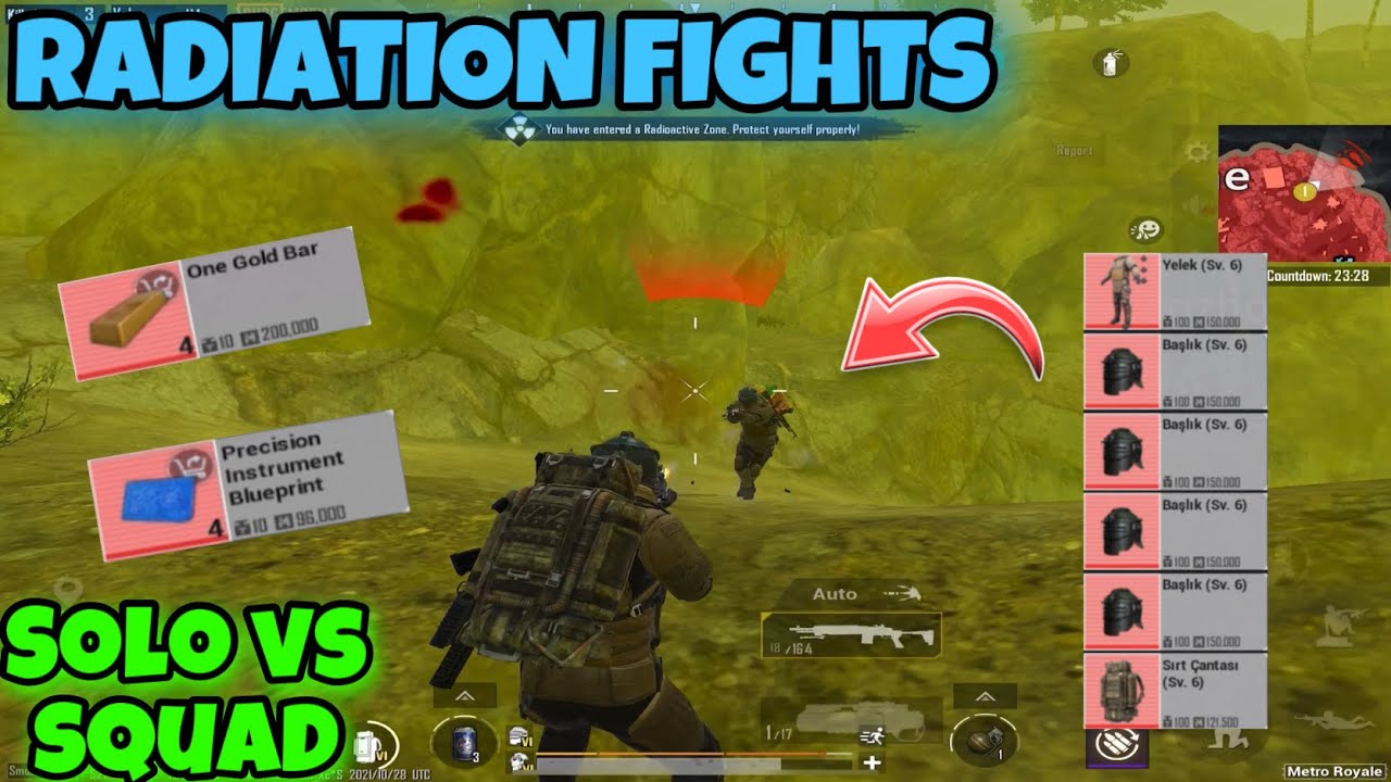 Metro Royale Radiation Zone Fights Solo vs Squad / PUBG METRO ROYALE CHAPTER 4 - YouTube