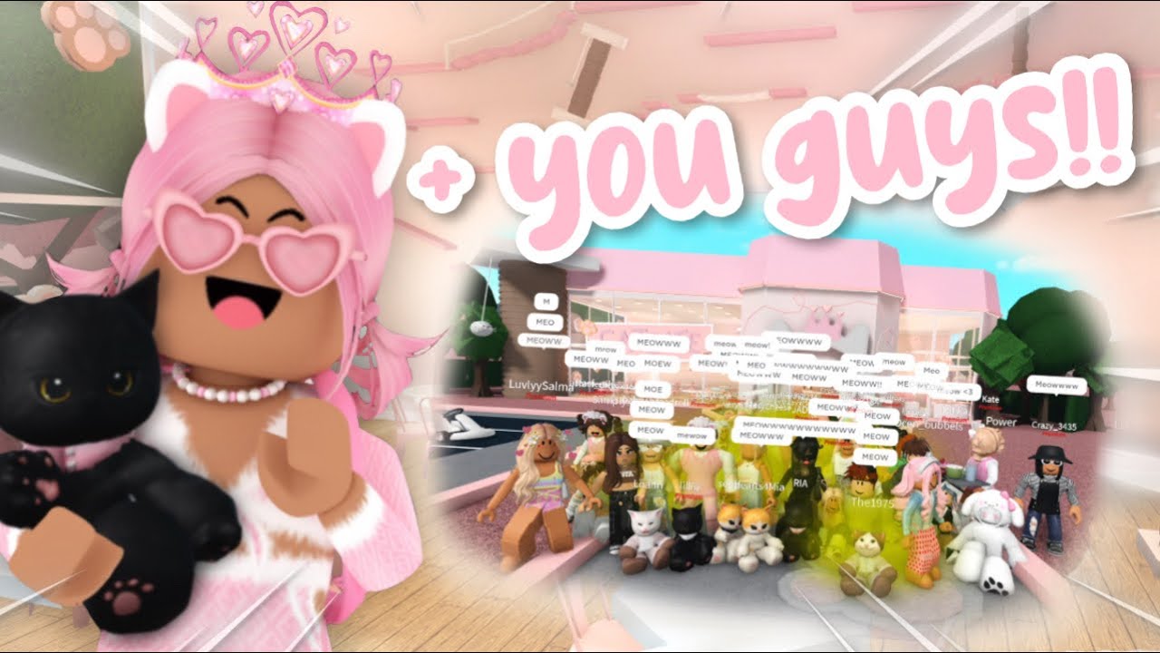 opening my CAT CAFE in bloxburg! - YouTube