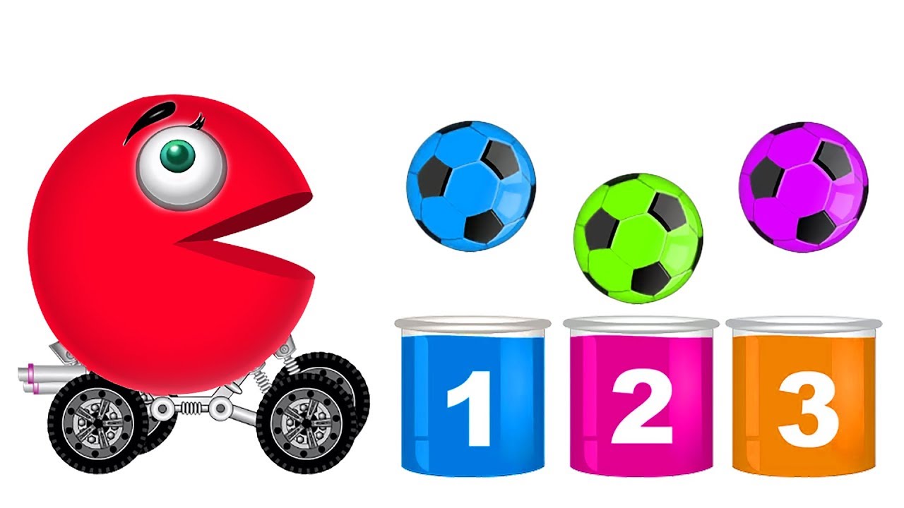Learn Color Ball And Learn Number With Pacman - Learn Color For Kids ...