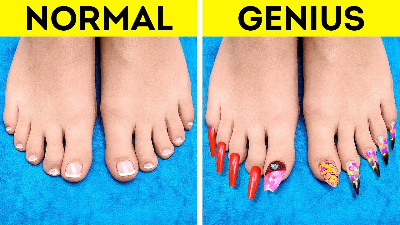 AMAZING PEDICURE TRANSFORMATION || Best Feet Hacks and Shoe Crafts ...