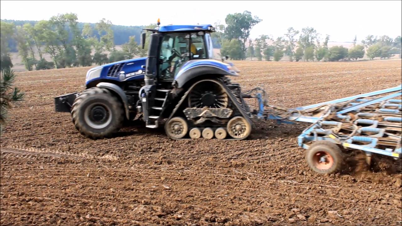 New Holland T8.435 SmartTrax + LEMKEN Karat 9/600 - YouTube