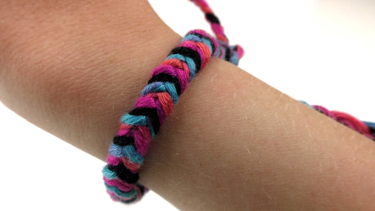 Freundschaftsbänder Fischgräten-Technik Anleitung - Freundschaftsband ...