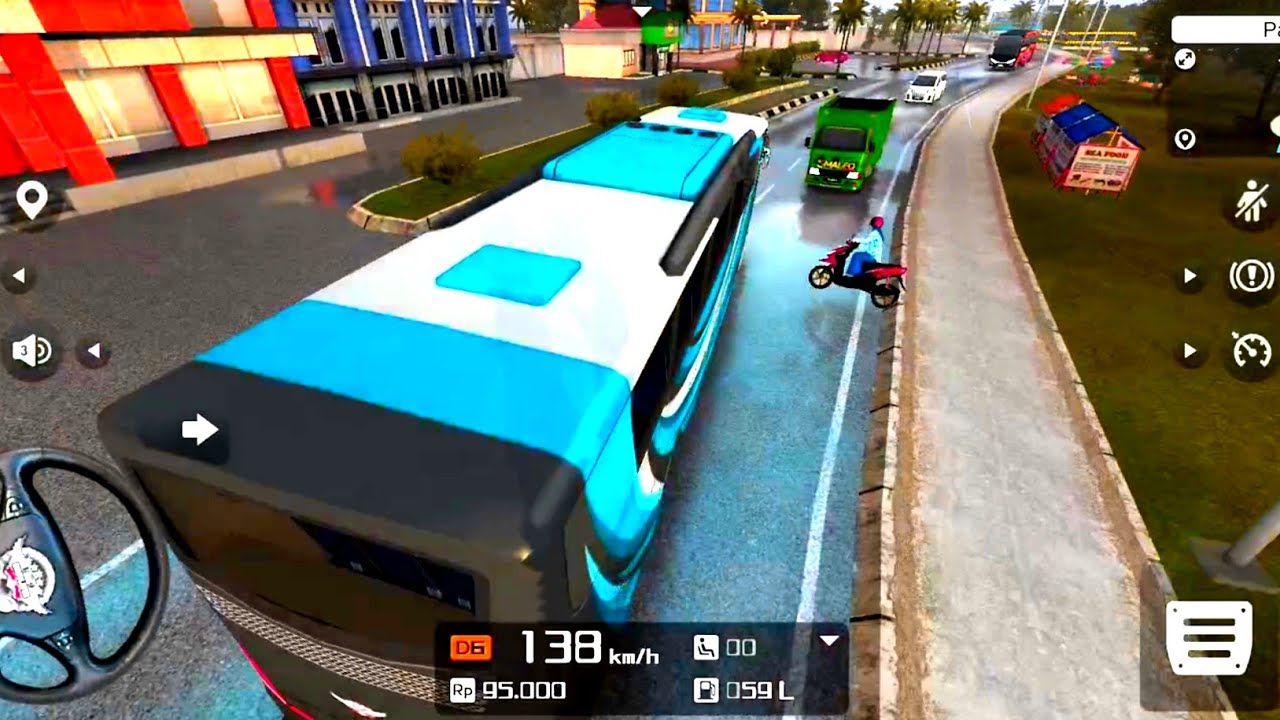 Indonesia bus simulator 3d driving this bus is super fast and best ...