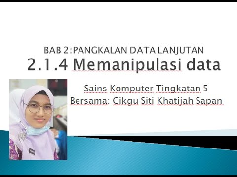 Sains Komputer Tingkatan 5 - 2.1.4 SQL: Memanipulasi Data - YouTube