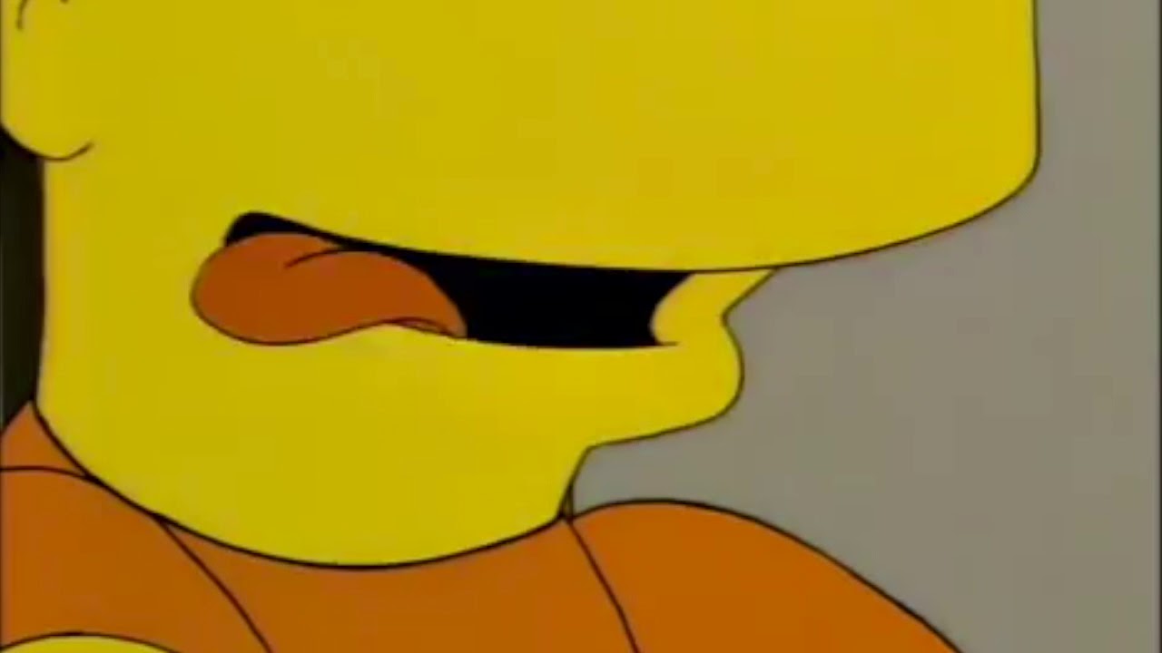 Bart Simpson Licks His Lips For An Hour - YouTube