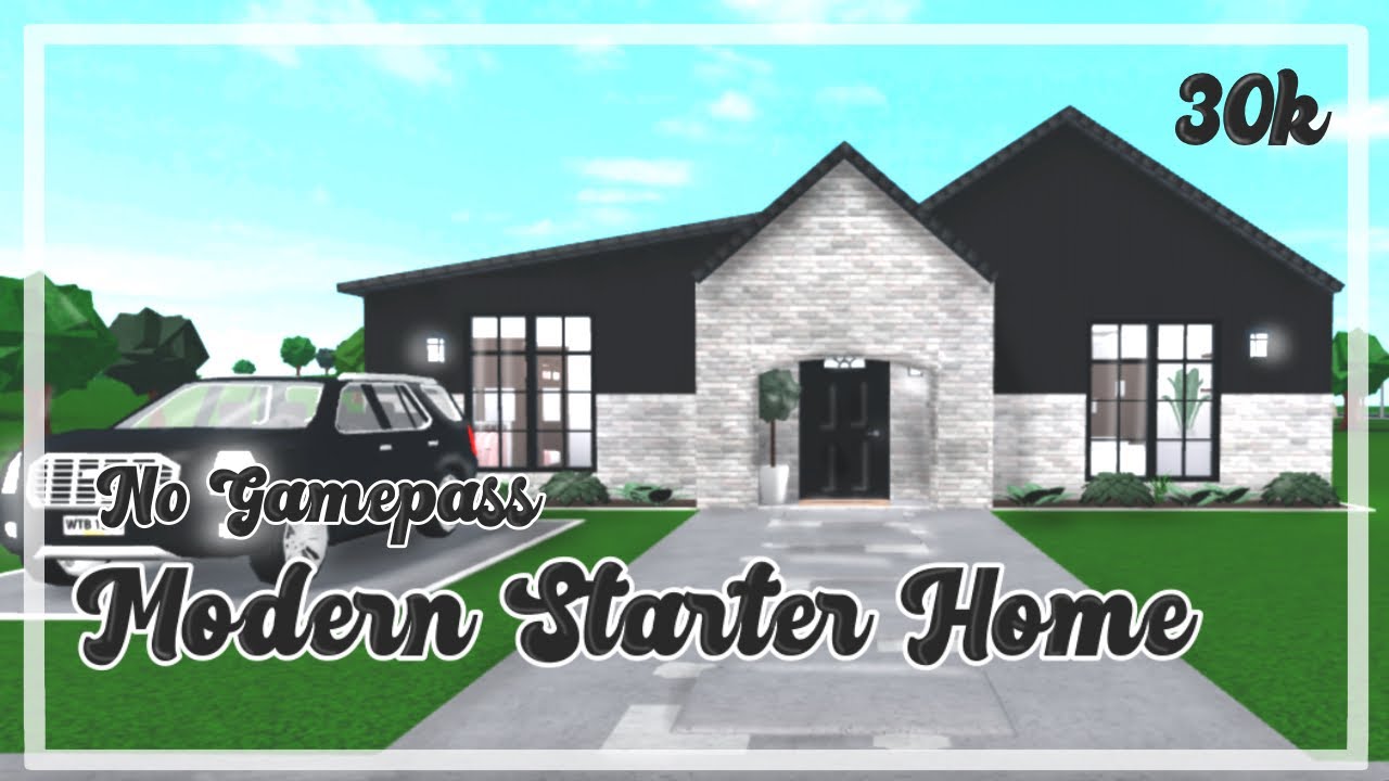 BLOXBURG: 30k Modern Starter Home (No Gamepass) Fer Magical - YouTube