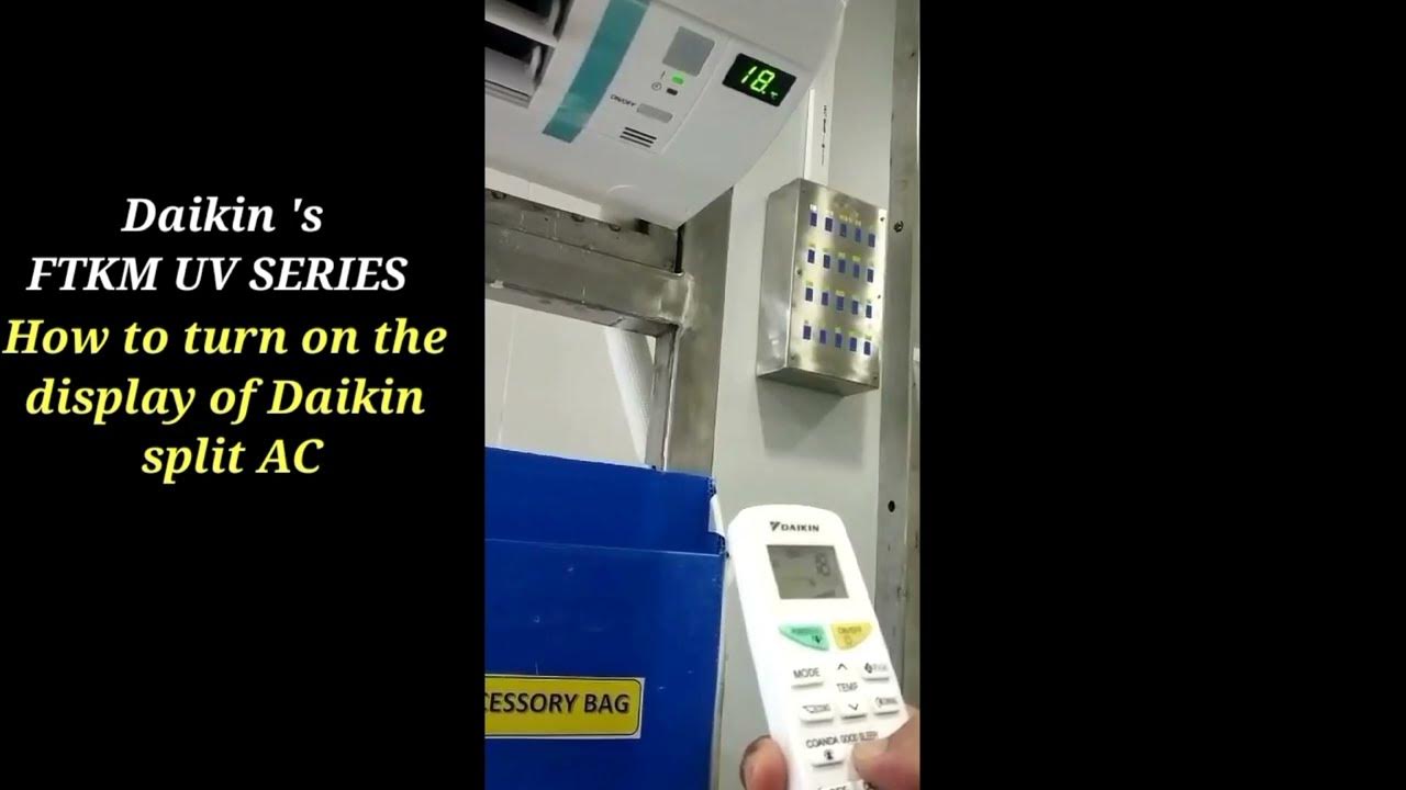 How To Daikin AC Display On With Remote Control || रिमोट से Daikin AC ...