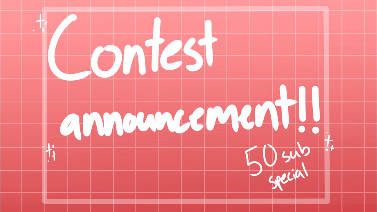Character design contest announcement!! (50 sub special) - YouTube