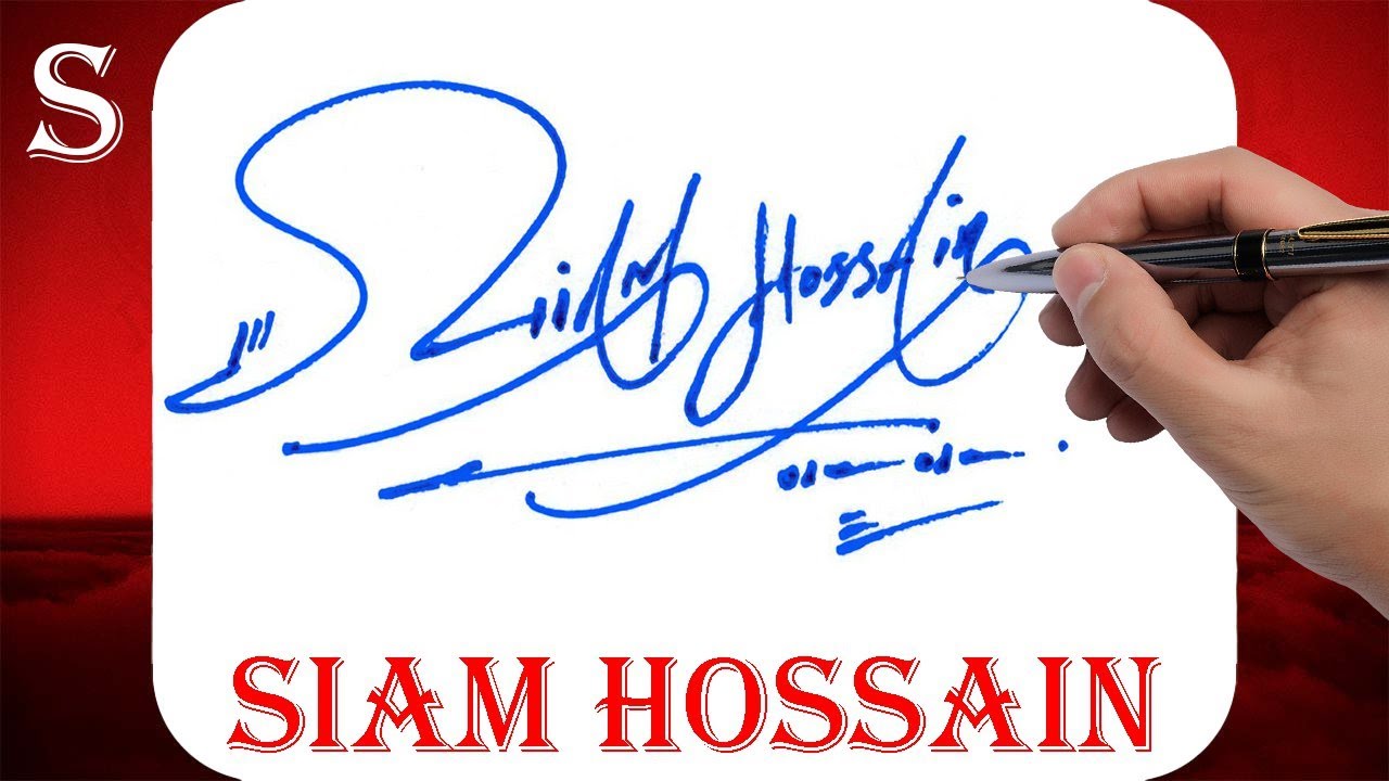 Siam Hossain Name Signature Style | S Signature Style | Signature Style ...