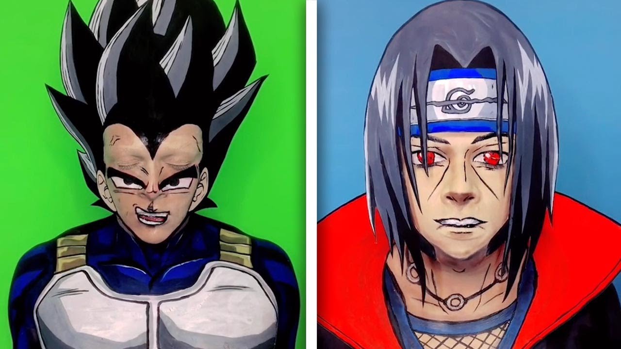 MUA Transforms Into ANIME CHARACTERS (Talented Body Painter) - YouTube