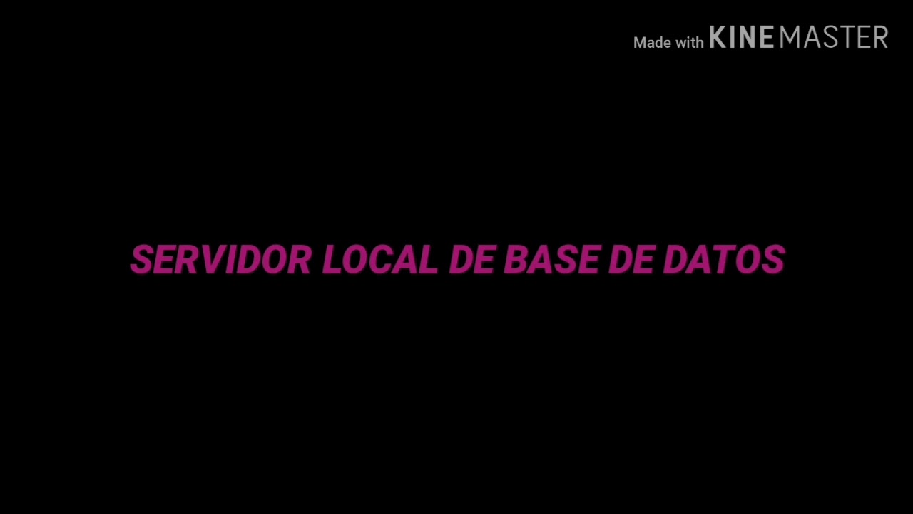 SERVIDOR BASE DE DATOS LOCAL - YouTube