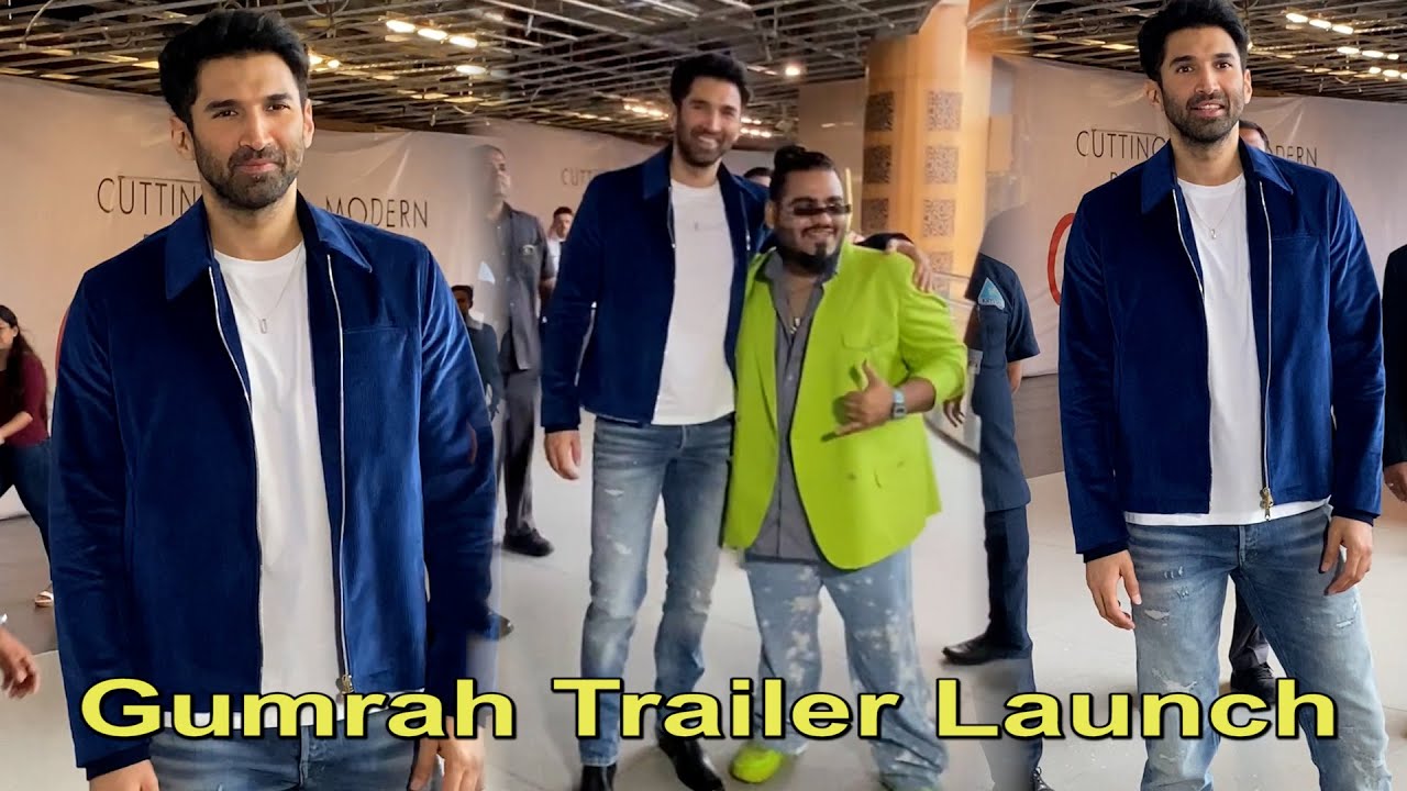 Aditya Roy Kapoor Arrives for his upcoming Film Gumrah Trailer Launch ...