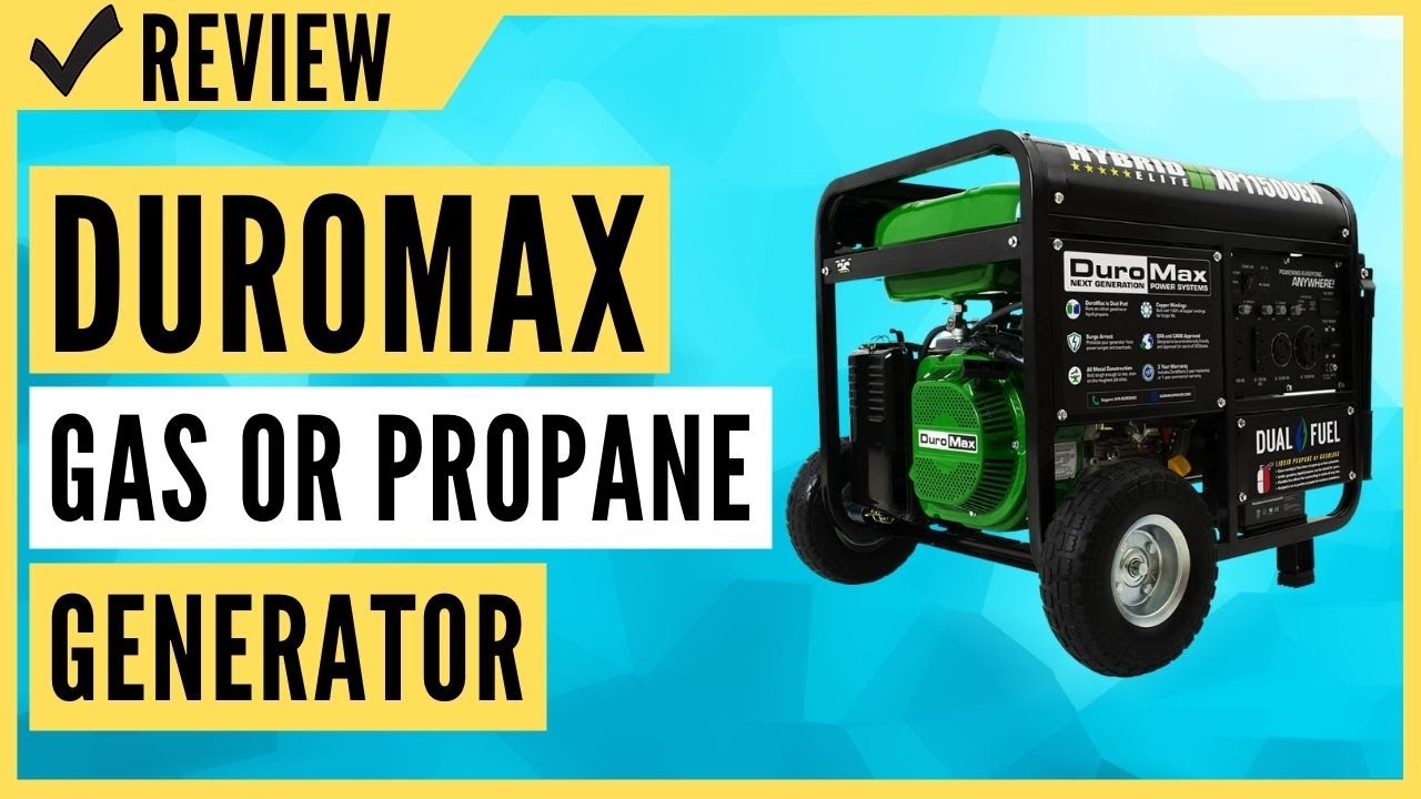 DuroMax XP11500EH Gas or Propane Powered Generator Review - YouTube