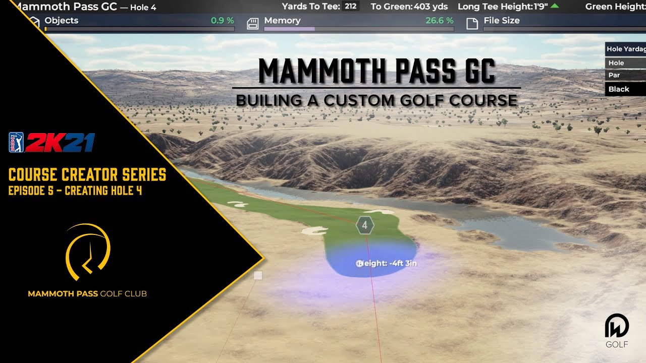PGA Tour 2K21 Course Designer | Mammoth Pass - Hole 4 Design | DW Golf ...