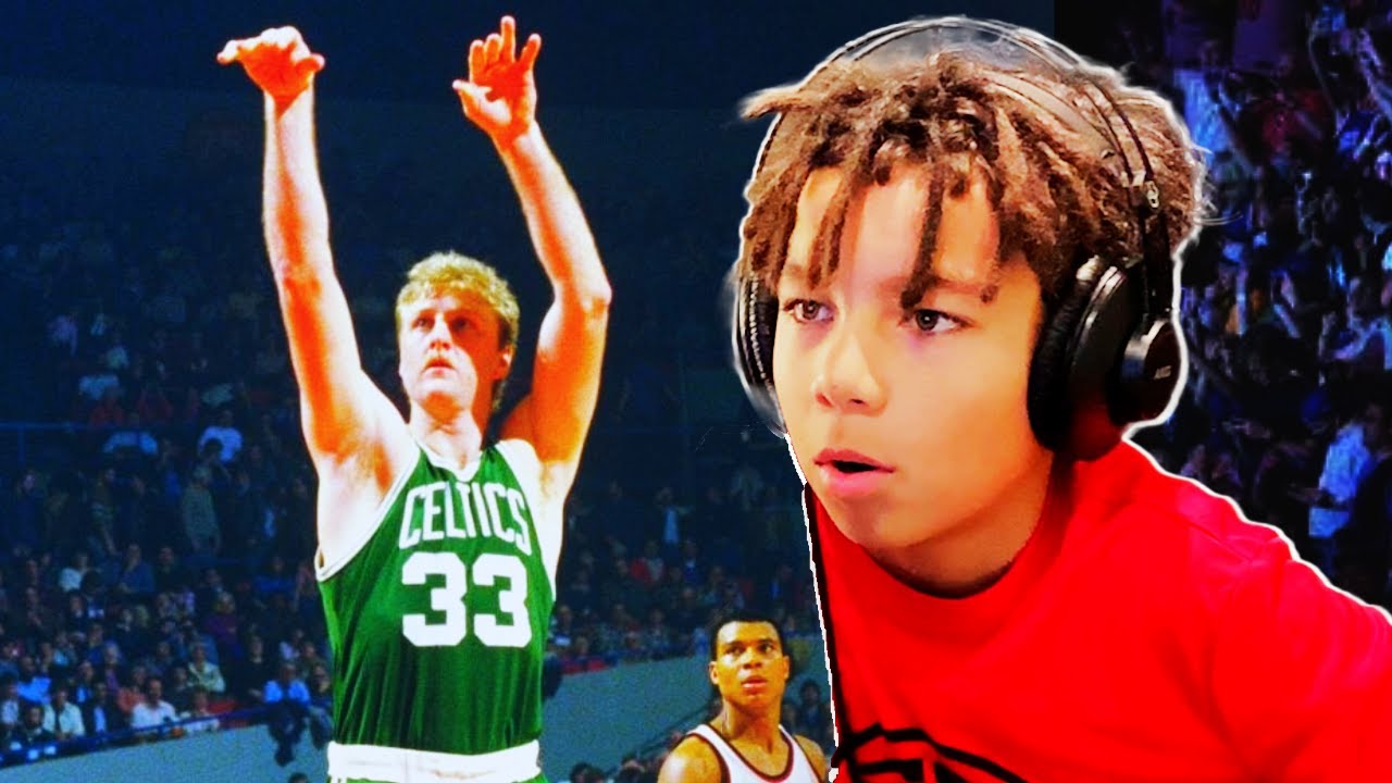 Kid basketball player REACTS to Larry Bird 50 Amazing Assists - YouTube