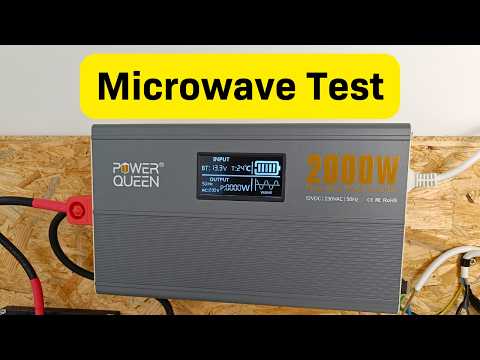 Power Queen 2000W Inverter Review - Microwave test