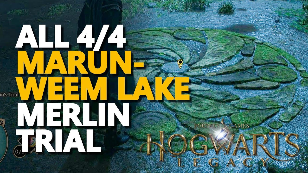 All Marunweem Lake Merlin Trial Hogwarts Legacy - YouTube