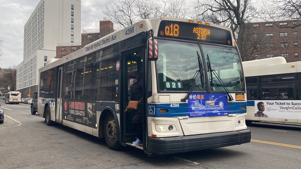 MTA Bus: Ex NYCT Orion VII Next Gen Hybrid #4398 Q18 from 49th Street ...