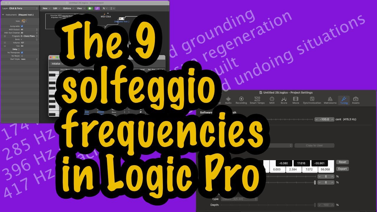 How to have all the solfeggio frequencies at once in Logic Pro - YouTube
