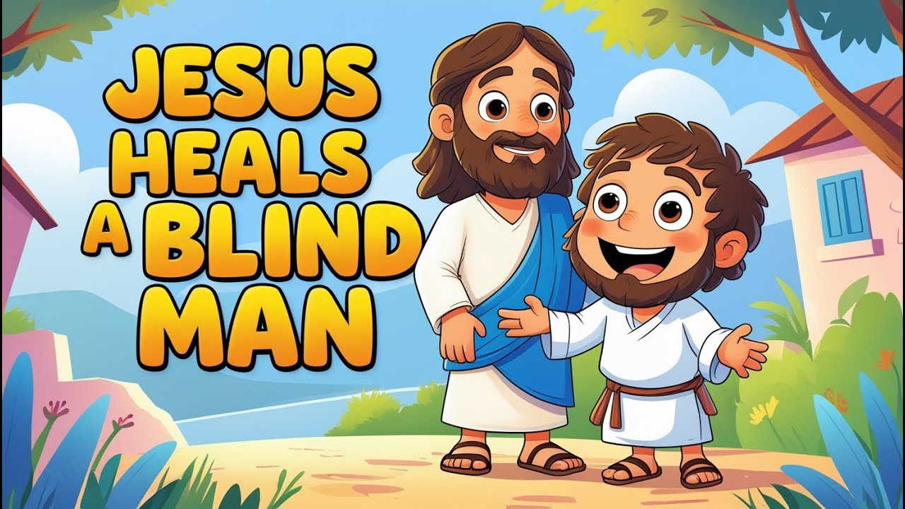 Jesus Heals a Blind Man | Bible Stories for Kids | From Darkness to ...