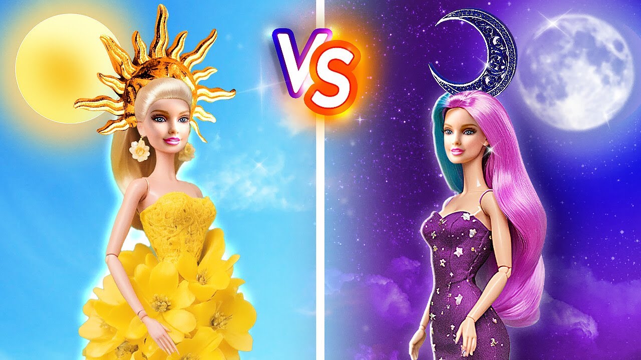 ¡Barbie SOL vs LUNA! Fantástica Transformación de Belleza para mis ...