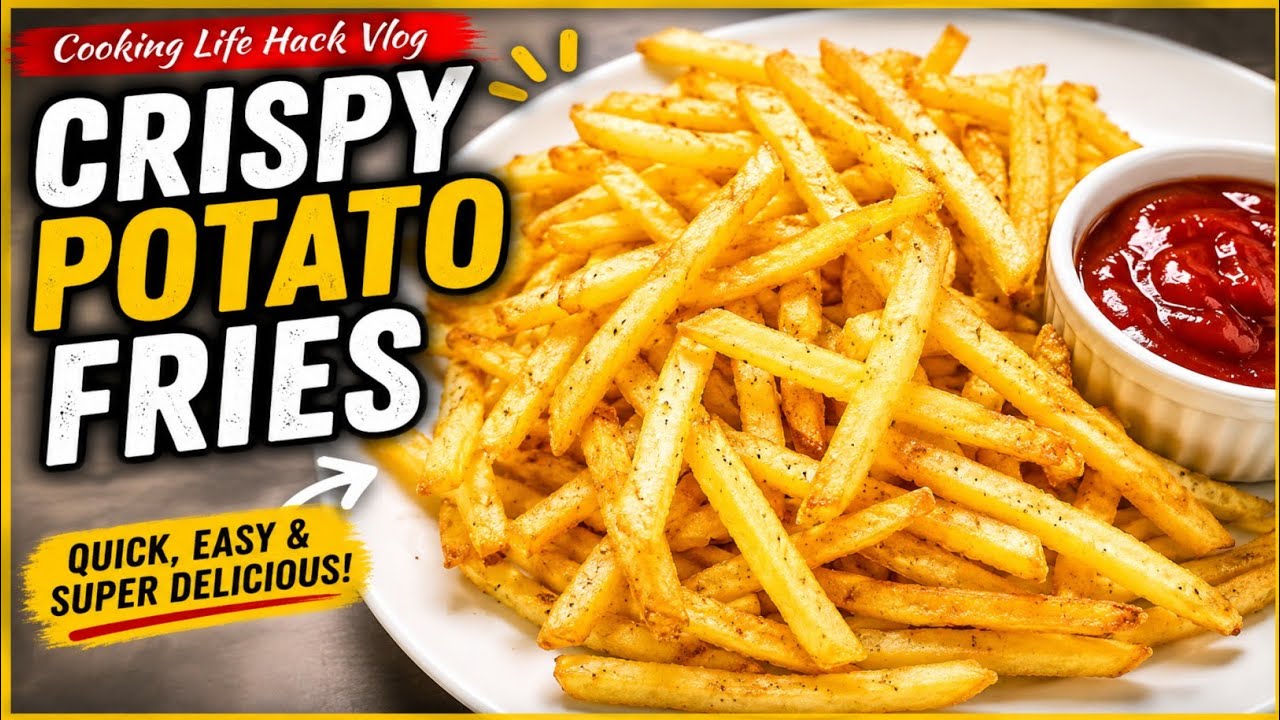 Crispy Potato Fries | Homemade French Fries Rec | Perfect crispy fries ...