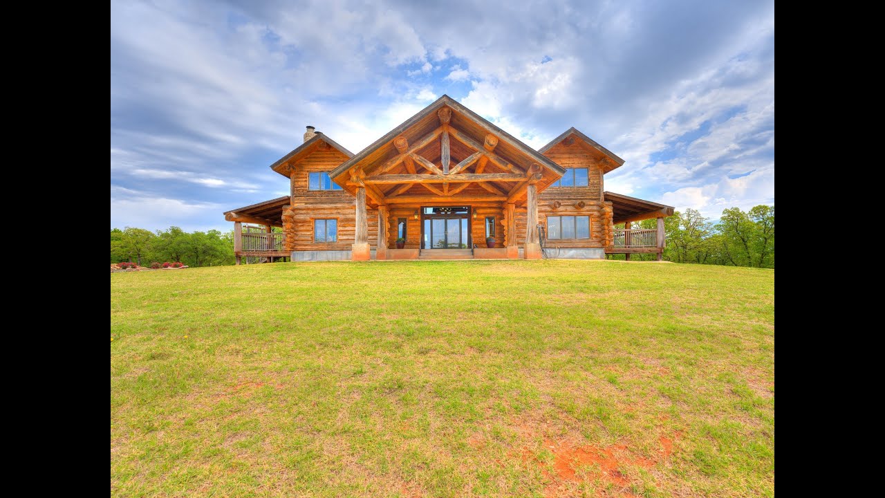 2050 S Henney Rd Guthrie OKLAHOMA- TRUE LOG CABIN home on 80 acres- Log ...